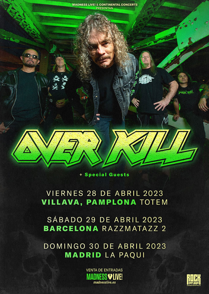 OVERKILL – Regresan a España en 2023 - FORCE Hard & Heavy